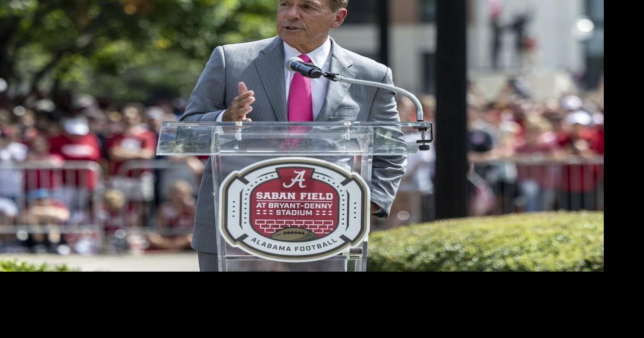 Alabama officially adds Saban Field to stadium name in pre-game ceremony