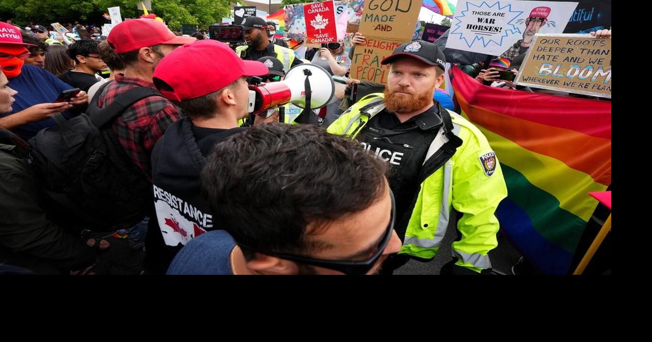 Duelling protests over LGBTQ rights outside Ottawa schools draw hundreds