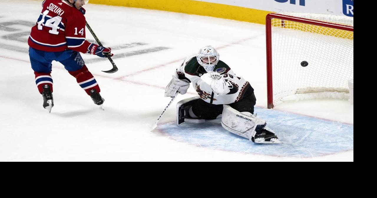 Juraj Slafkovsky scores first career goal as Canadiens rout Coyotes 6-2
