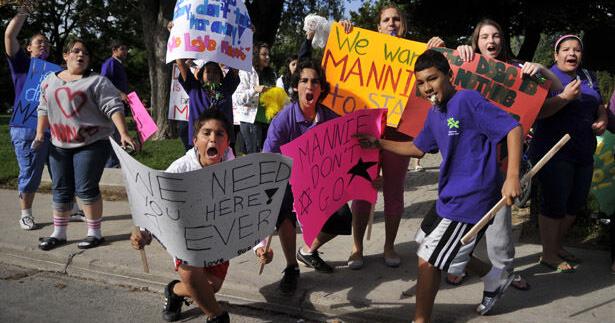 Children put up fight for beloved club director