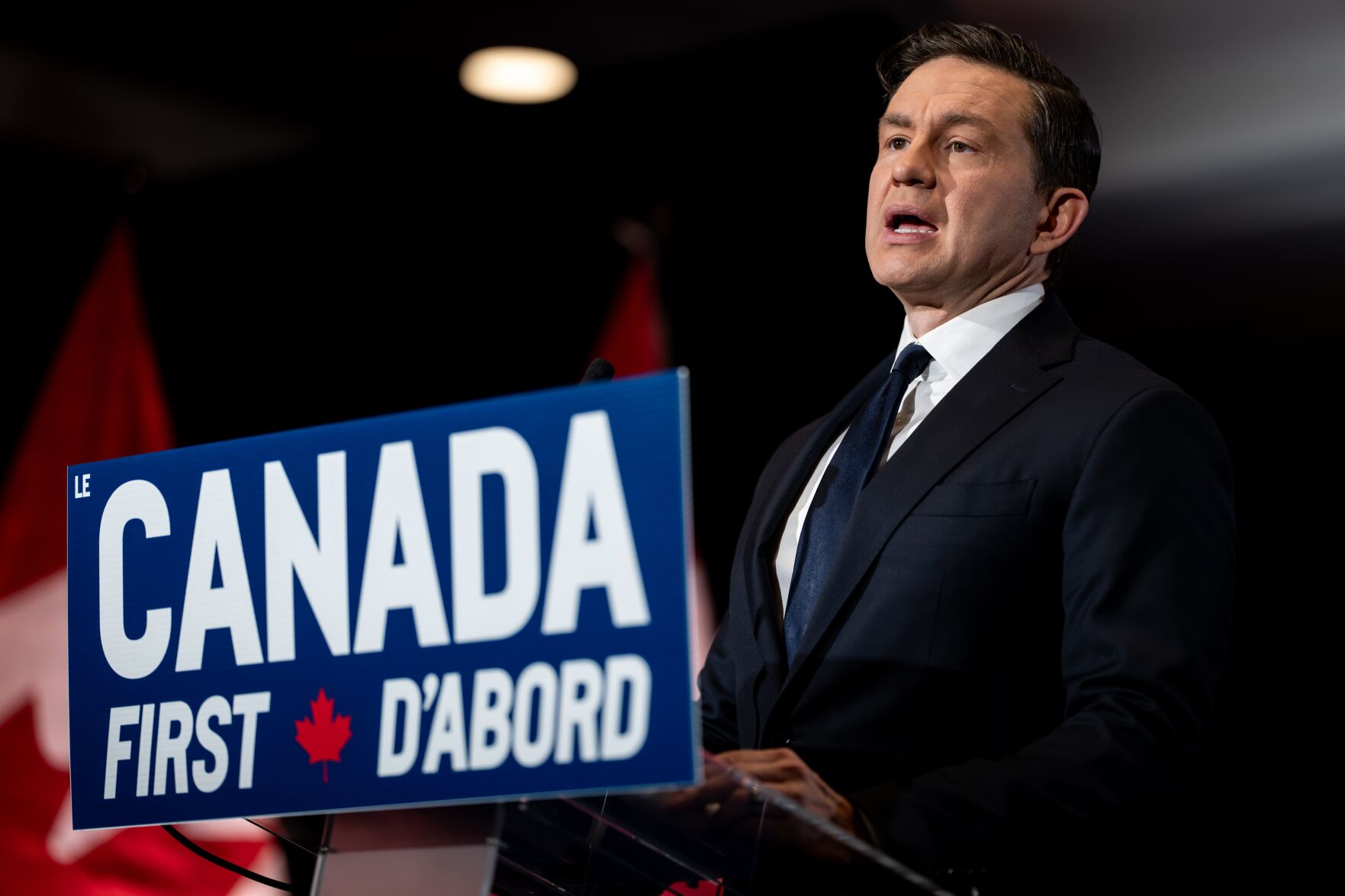 Poilievre pledges to restore 'promise of Canada' in campaign-style speech