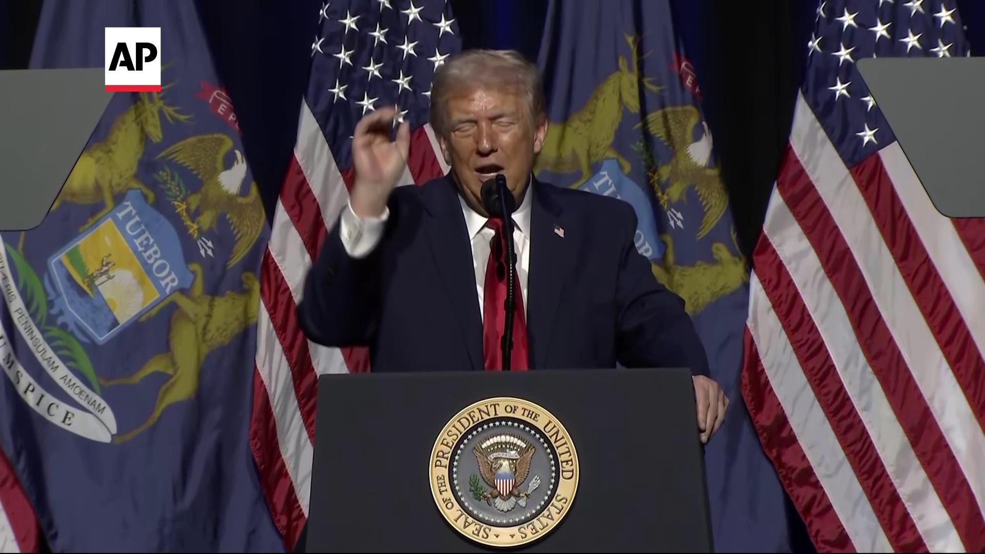 The Latest: Trump lashes out at Federal Reserve in speech to Detroit ...