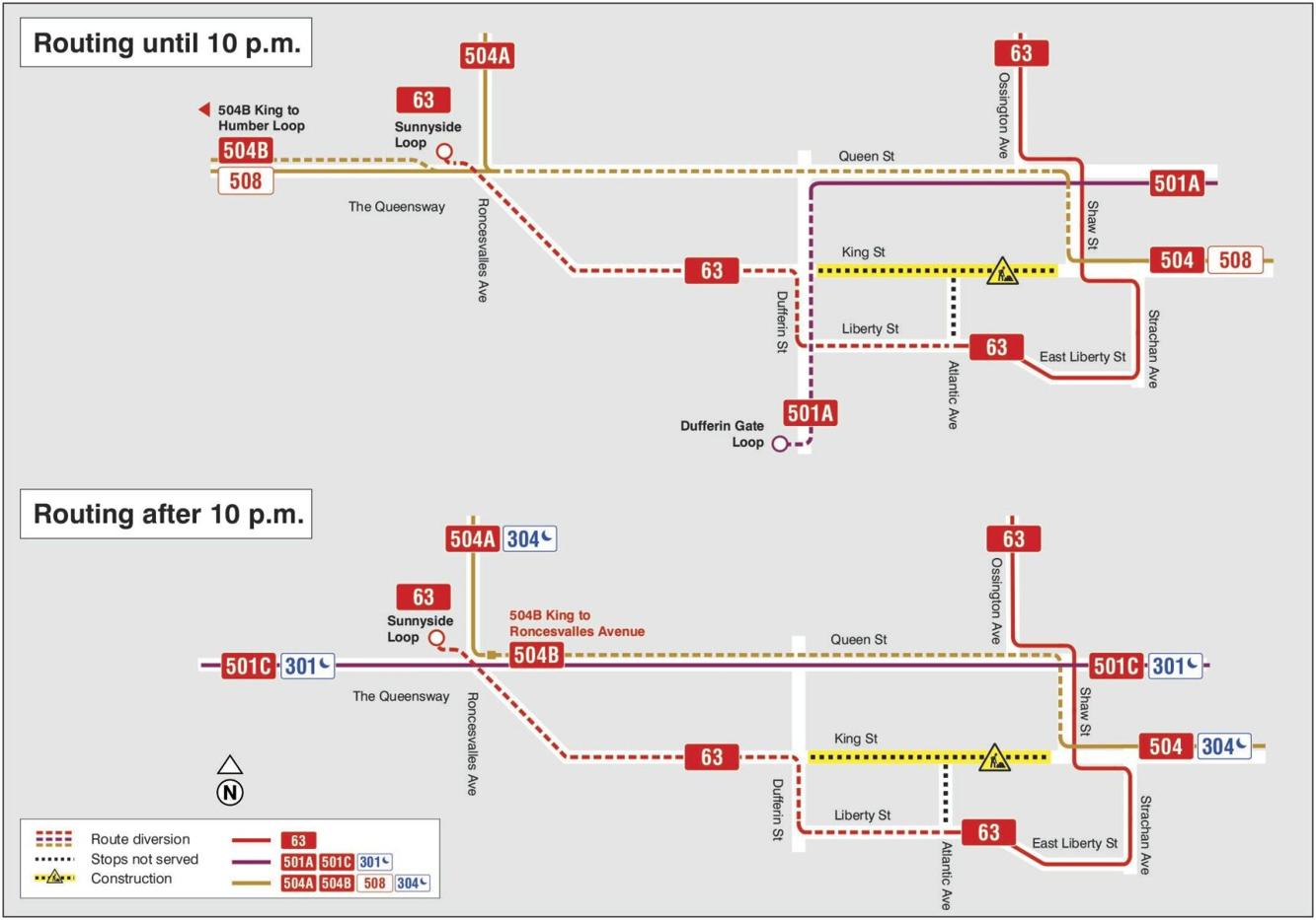 Downtown Toronto TTC routes to be hit by construction