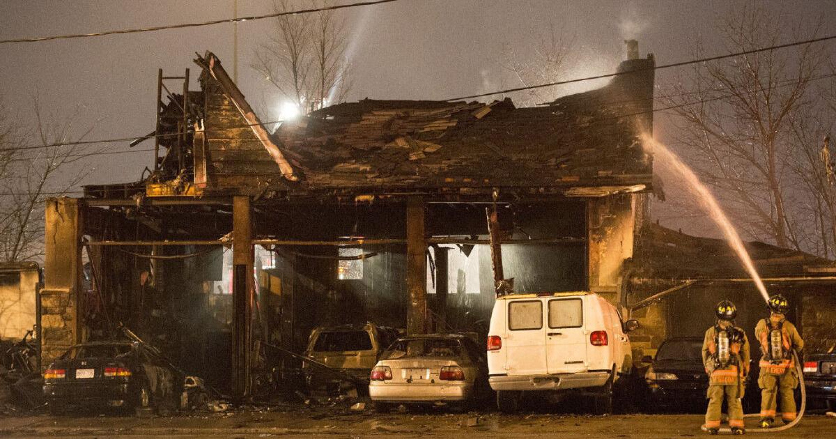 Three-alarm fire breaks out at mechanic shop in North York