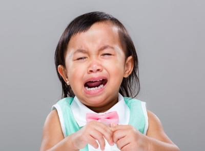 crying with frustration