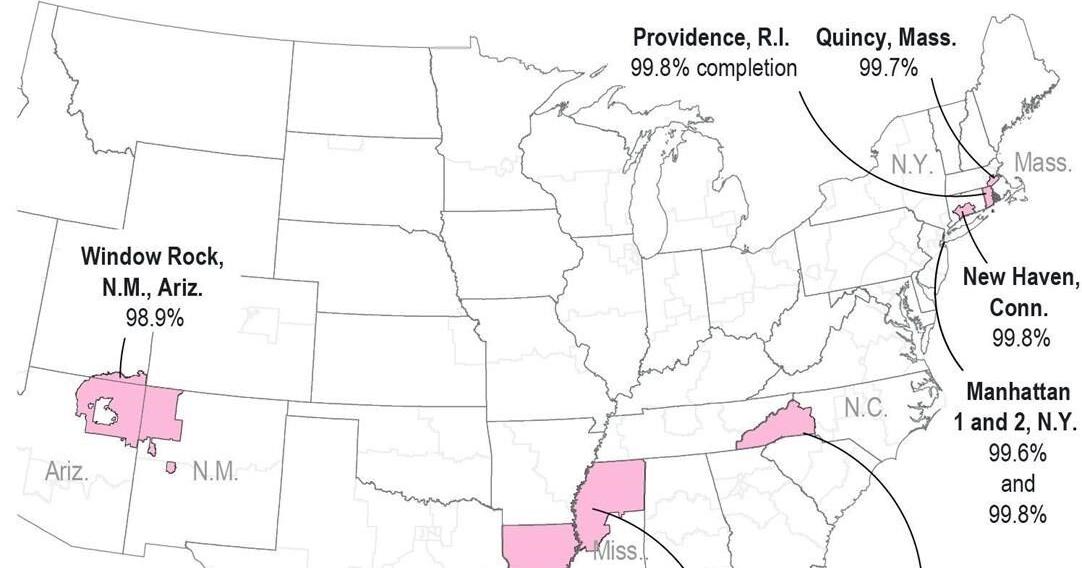 Census takers fall short of target goal in areas of US