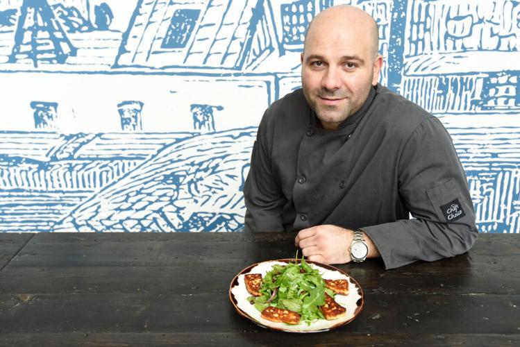 Make Tabule's pomegranate and seared cheese salad