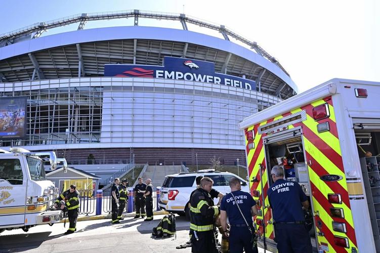 Denver Broncos stadium fire torches seats, suite area