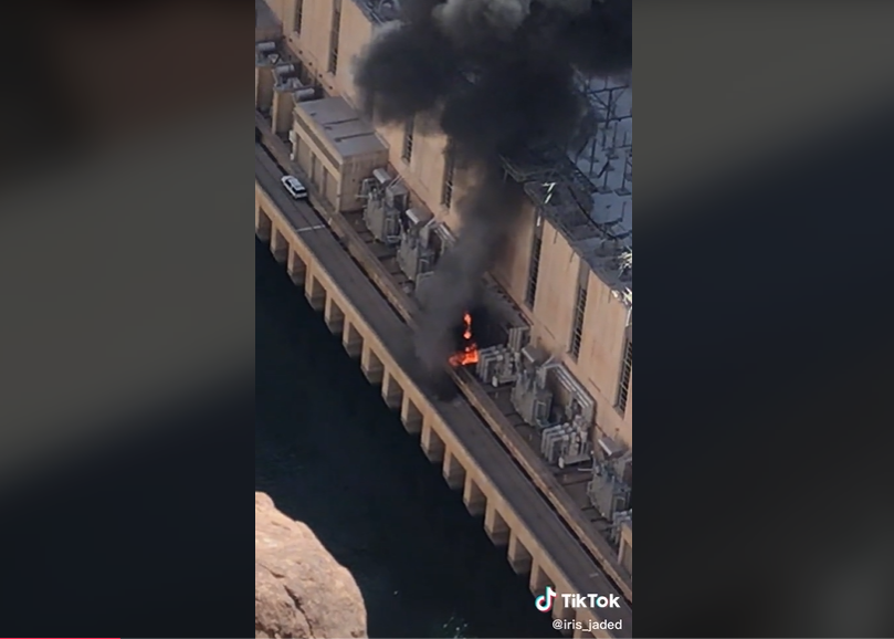 Large explosion at Hoover Dam caused by transformer fire