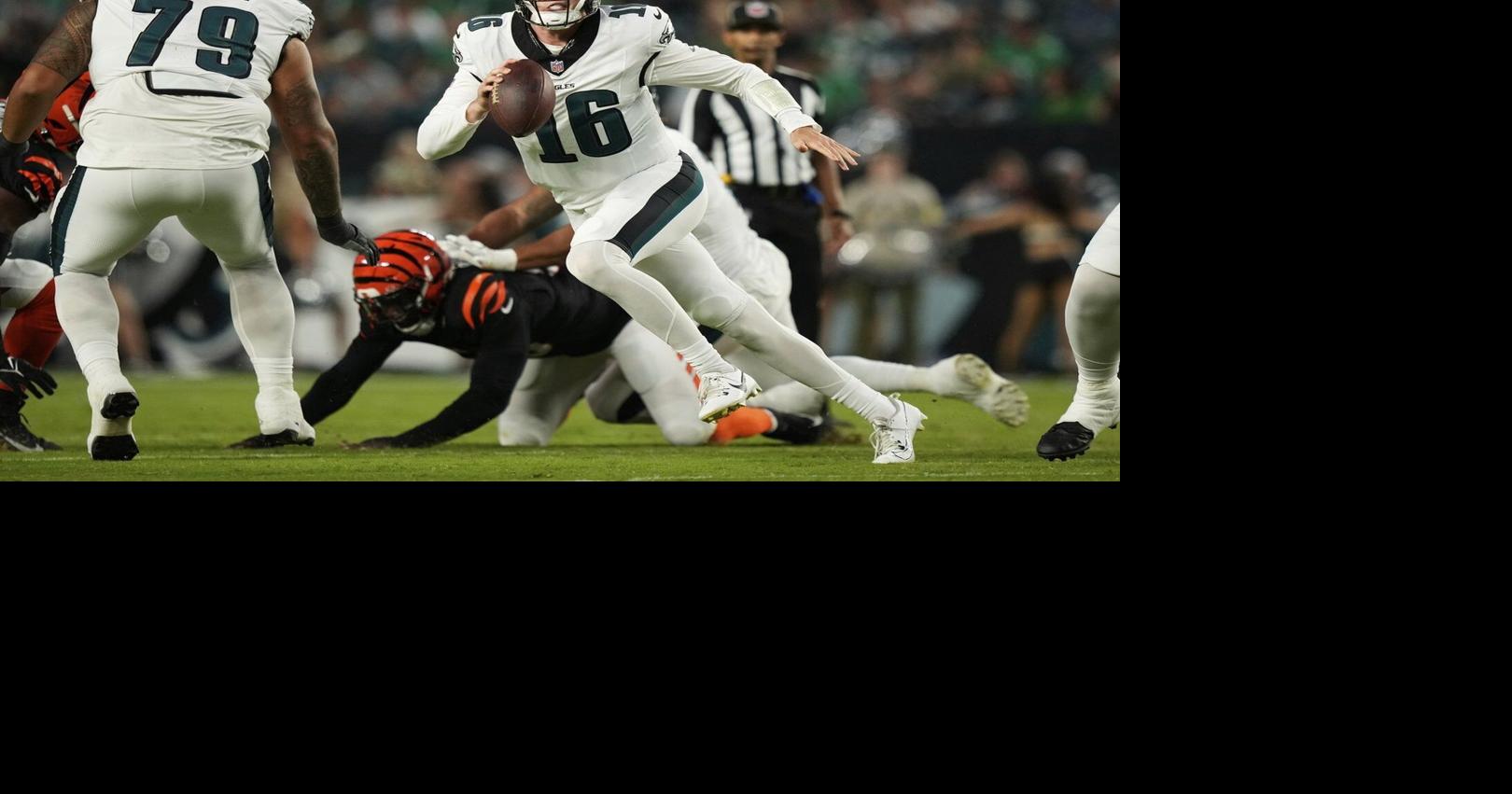 Super Bowl champion Eagles' tush push play helps secure 34-27 preseason win over Bengals