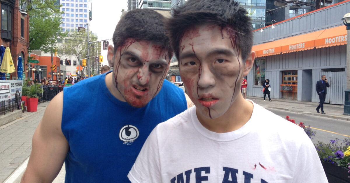 Fitness zombies cause a scene in downtown Toronto
