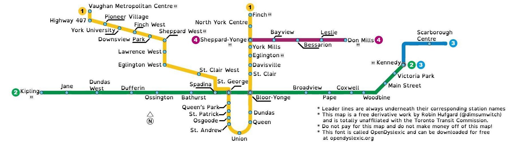 A landscape architect graduate created a TTC map with only accessible ...