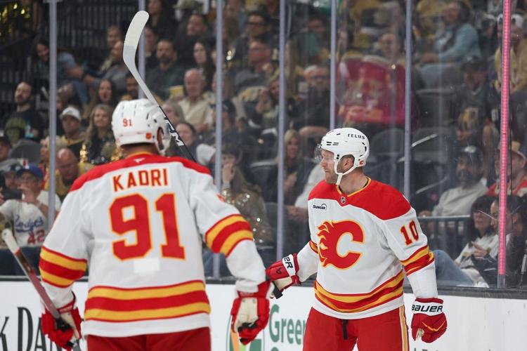 Marner scores first goals as Golden Knights burn Flames 6-1