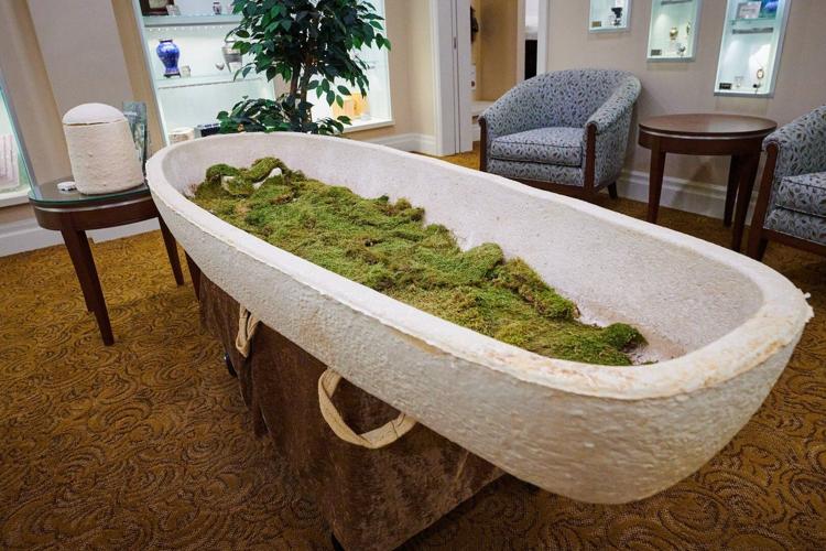 Coffins made of mushrooms sprout among eco-friendly burial options