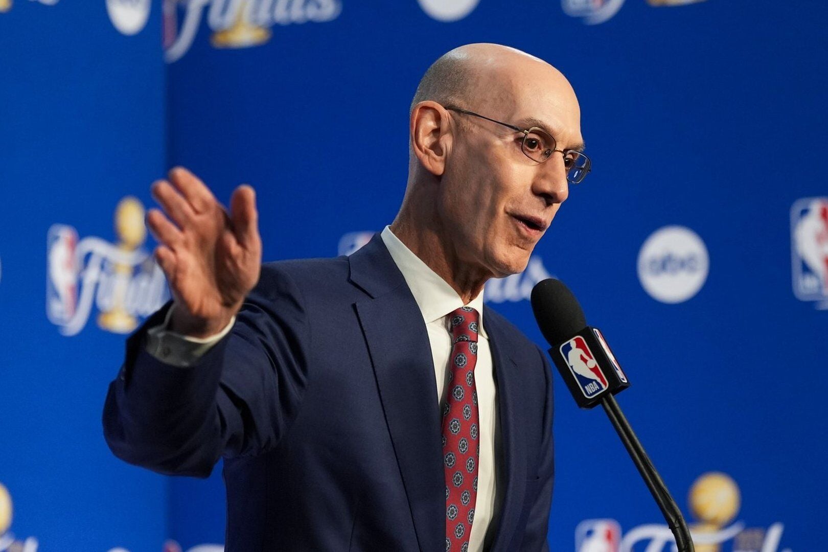 Commissioner Adam Silver, at finals, says NBA continues to move toward ...