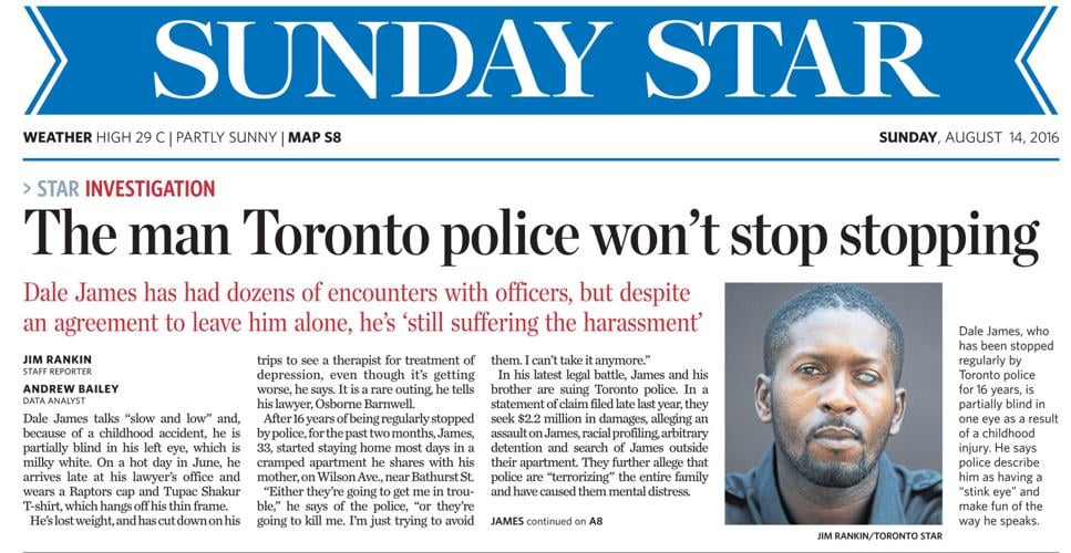 Why Toronto police ‘carding’ is now a massive class action