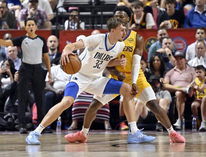 Top draft pick Cooper Flagg flying at Dallas Mavericks training camp