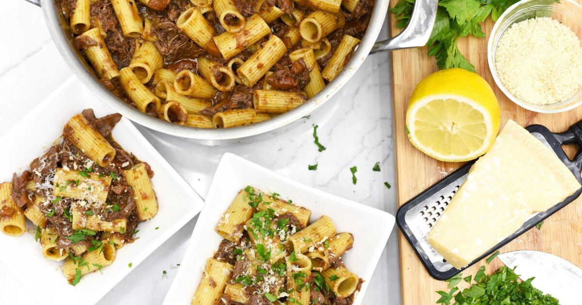 Rigatoni with Tuscan-Style Duck Ragu