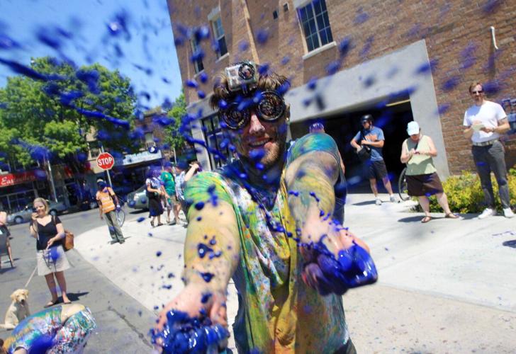 PHOTOS: Paint fight on the Danforth
