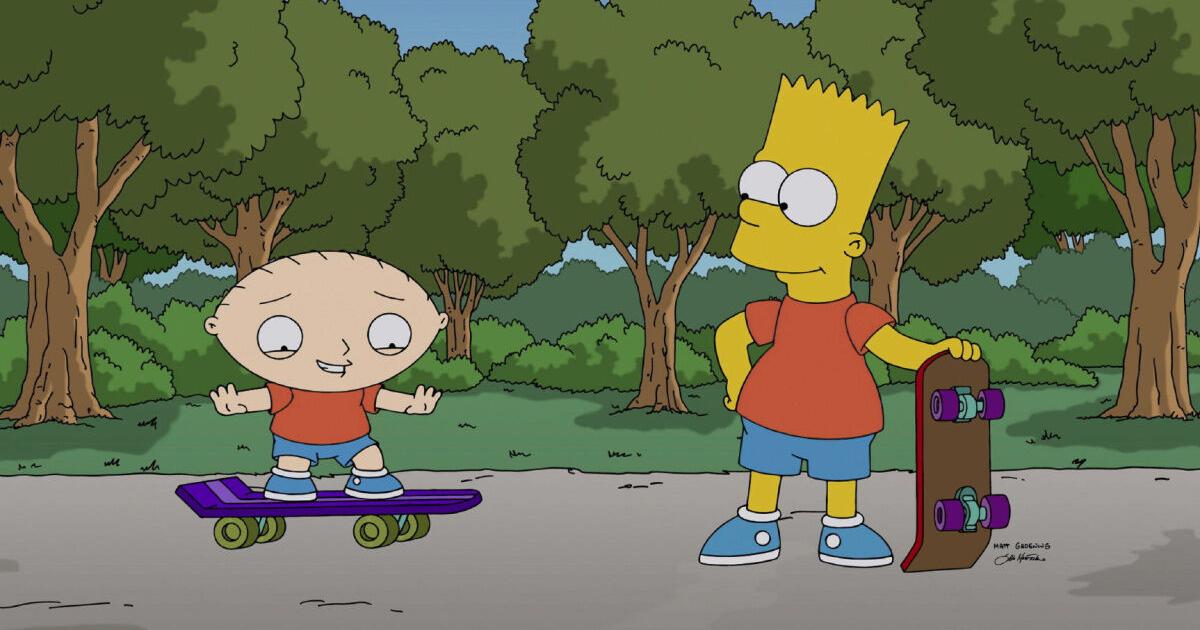 When Stewie met Bart: The Family Guy-Simpsons crossover
