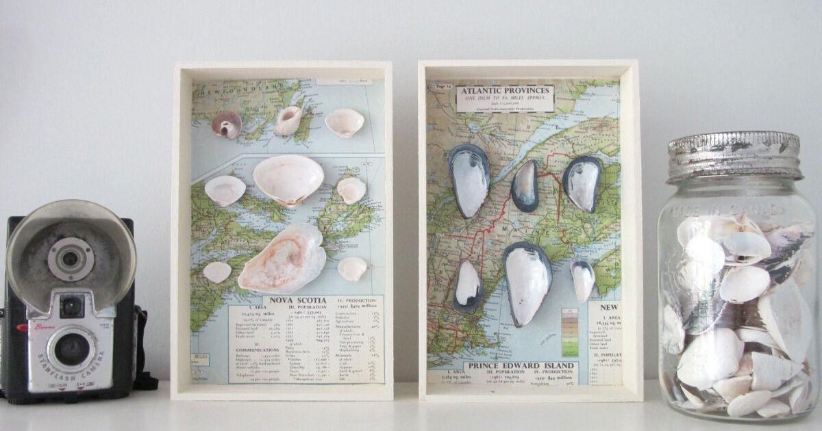Turn old maps and shells into art in 5 easy steps