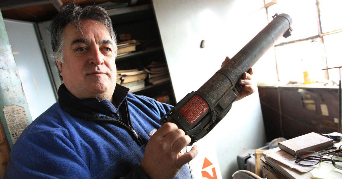 Bazooka, Royal Air Force engine turn up in junk-filled garage