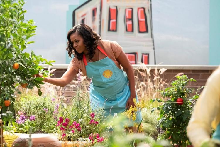 Michelle Obama hooked on knitting, thinking about retirement