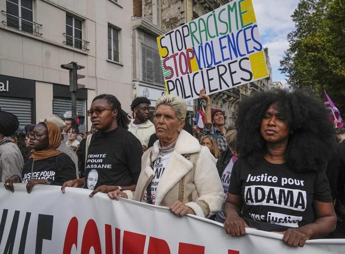 French activists protest racism and police brutality while officers are ...