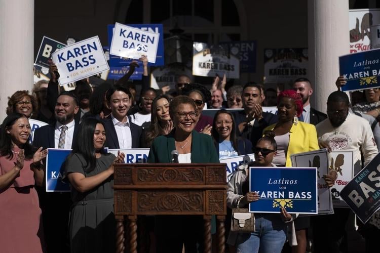 In ailing LA, Mayor-elect Karen Bass promises unity, change