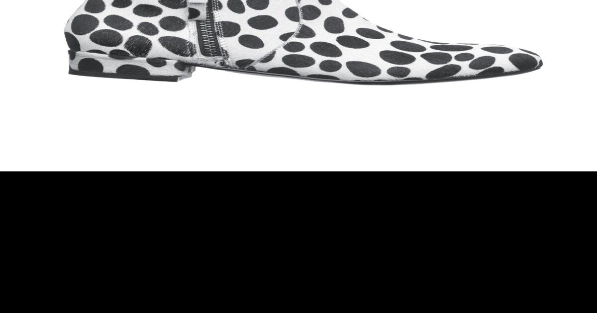 Joe Fresh dalmation print booties: Weekly Shoe