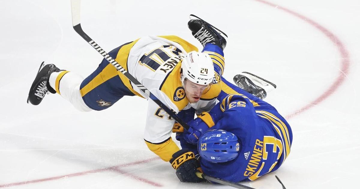 Juuse Saros Makes 34 Saves Predators Beat Sabres 2 1
