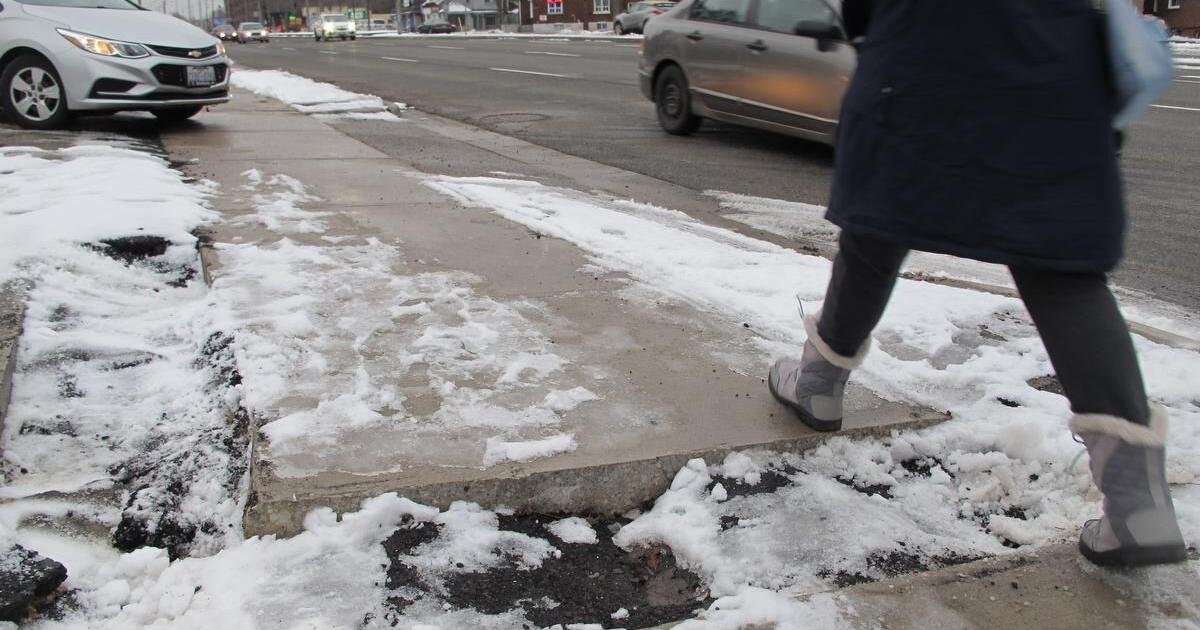 Who’s responsible when pedestrians have to hop across the sunken ...