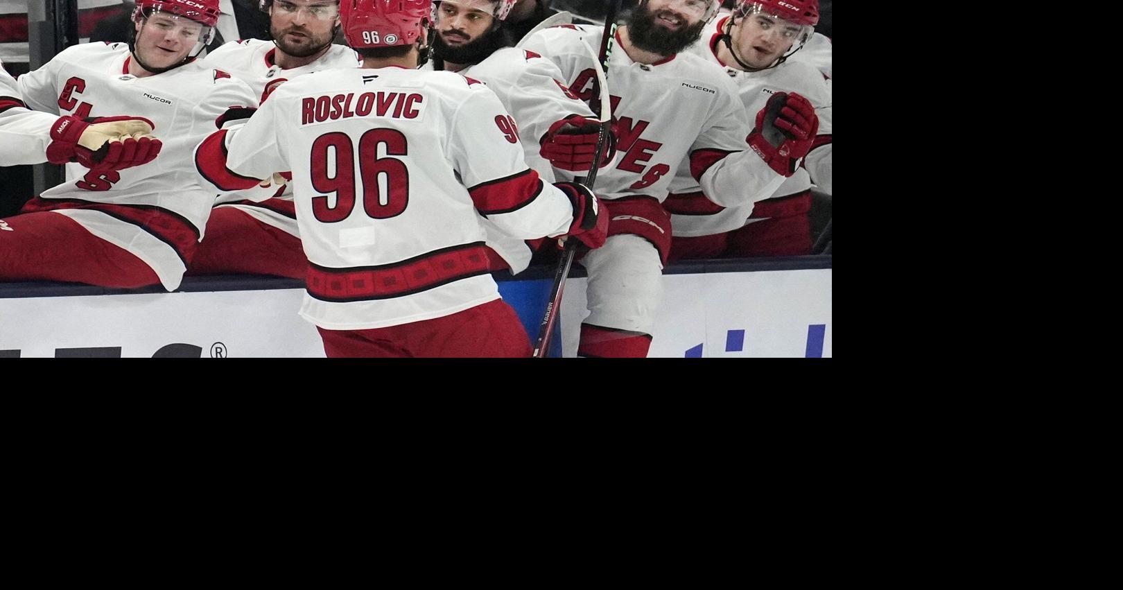 No. 96 fits Hurricanes' Roslovic just right as he scores goal 2nd ...