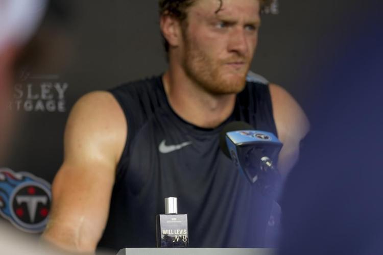Titans QB Will Levis gives sample cologne spritzes from his new mayo ...