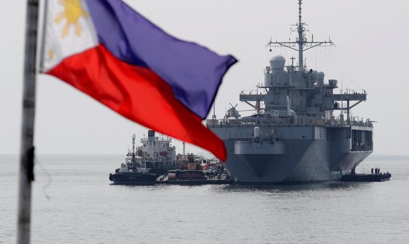 US Navy flagship visits Manila after sailing in disputed sea