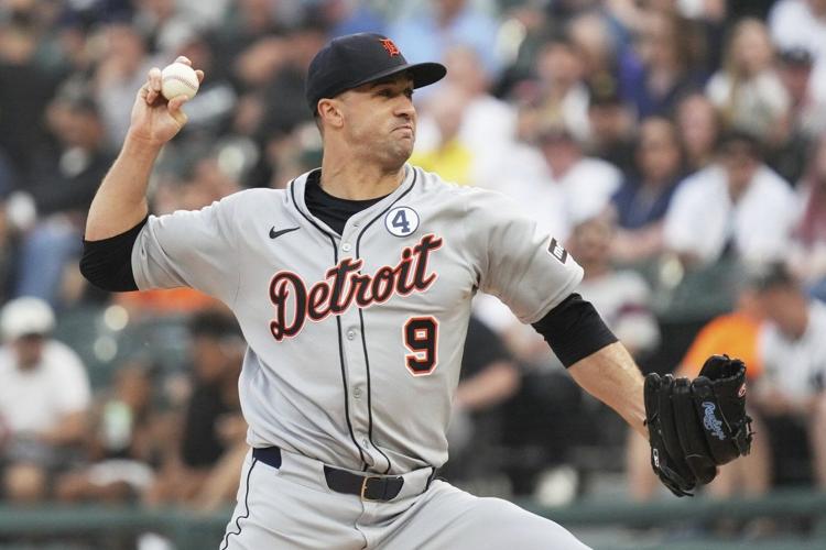 Carpenter hits 3 homers as the Tigers reach 40 wins by pounding the ...