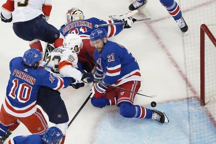 Goodrow scores in overtime, Rangers outlast Panthers 2-1 in Game 2 to ...