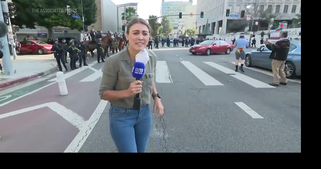 Australian reporter hit by nonlethal round during live report from LA ...