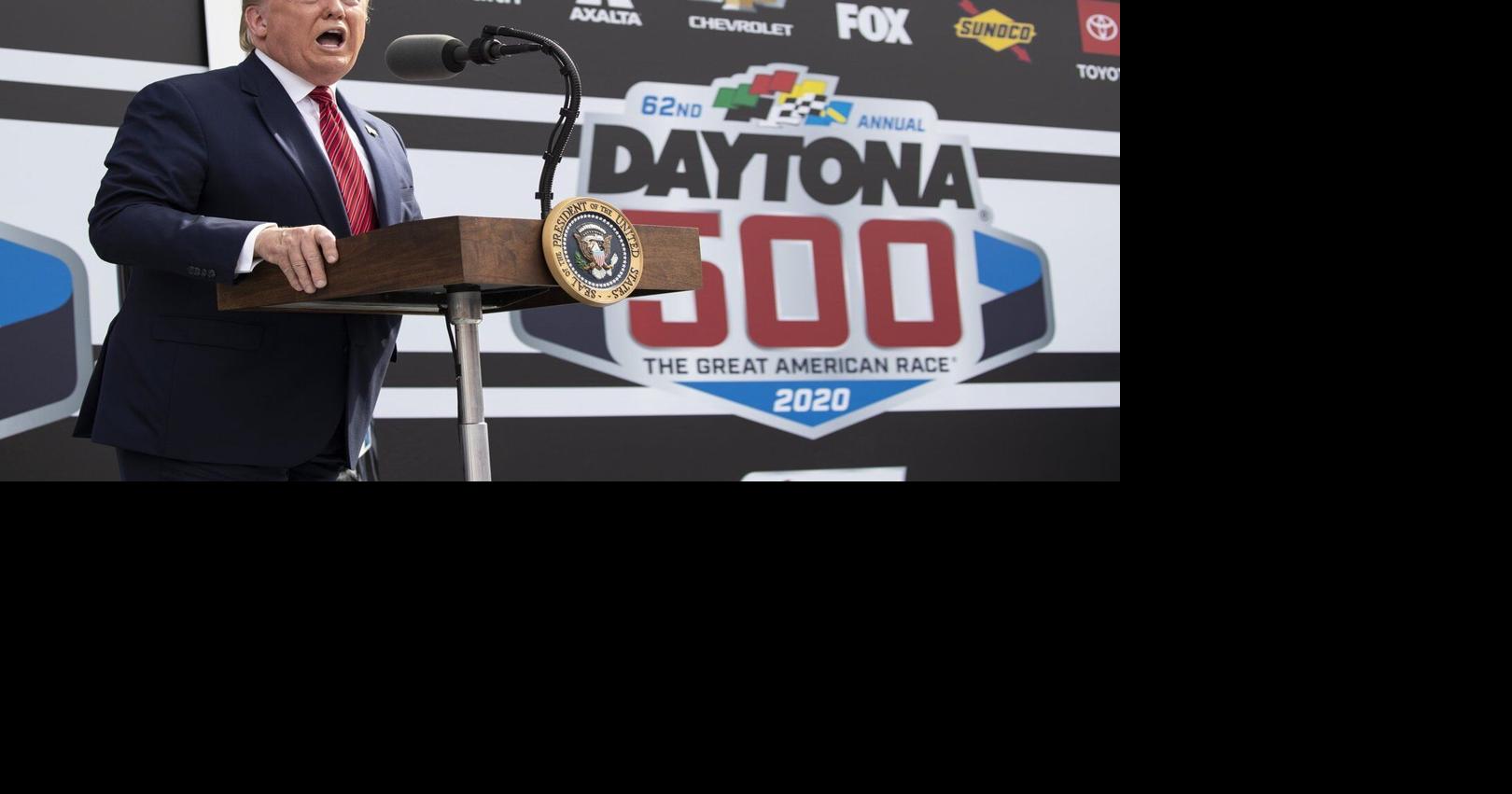 Trump attends the Daytona 500 and says the spirit of NASCAR will 'fuel ...