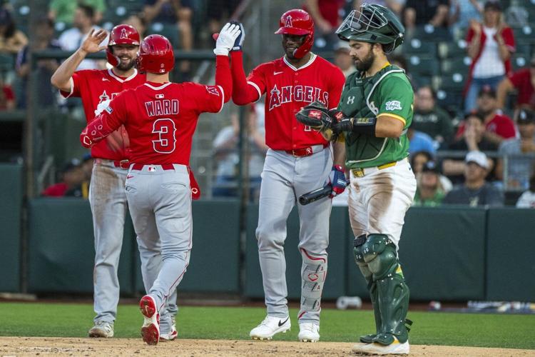 Ward and Schanuel lead Angels to 4-3 victory over slumping Athletics