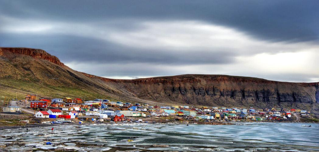 Taking a walking tour of Arctic Bay, Nunavut