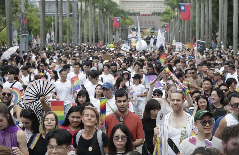 Thousands gather for colorful celebration at Taiwan Pride parade