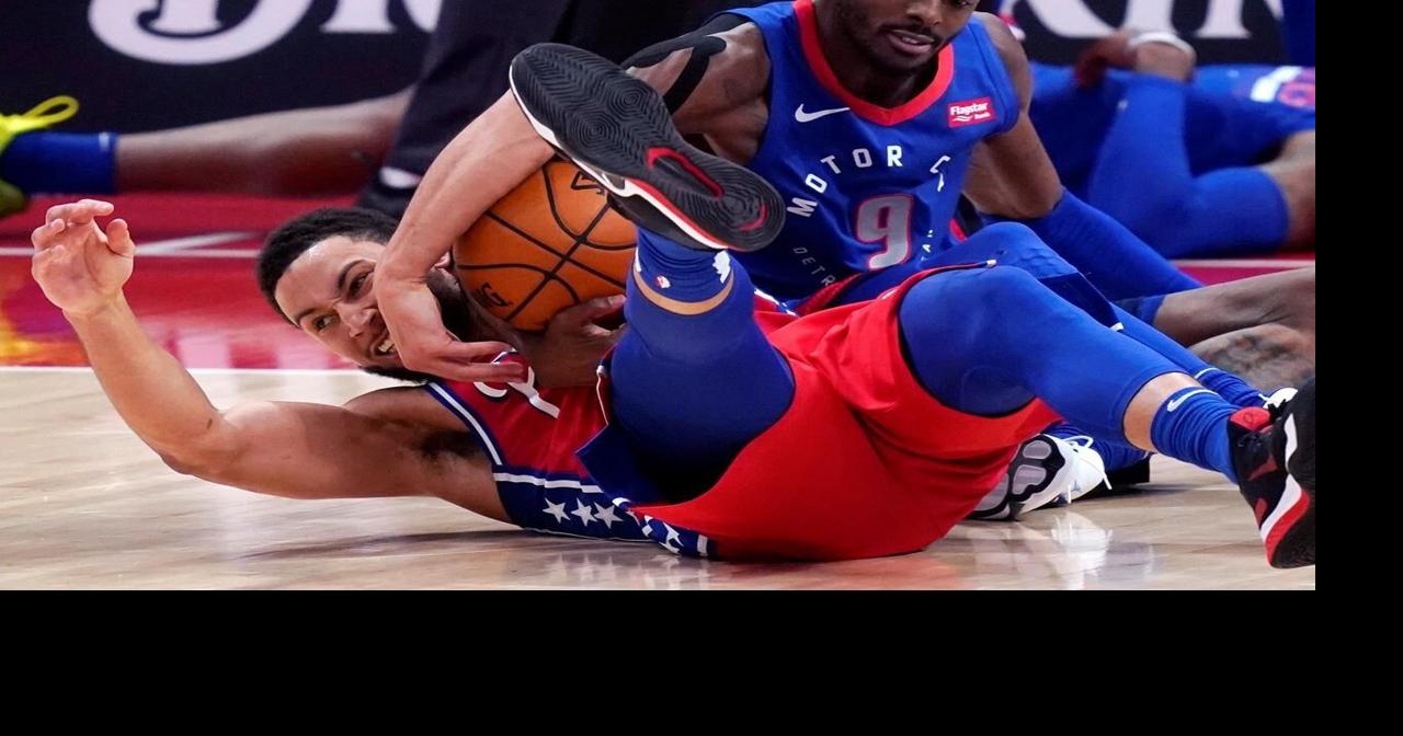 Embiid hits late free throws, 76ers beat Pistons 114-110