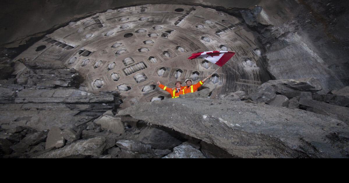 Massive boring machine ‘Big Becky’ emerges from under Niagara Falls