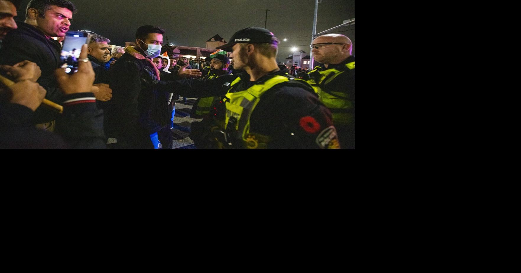 Suspect wanted, substance sprayed at Brampton protests