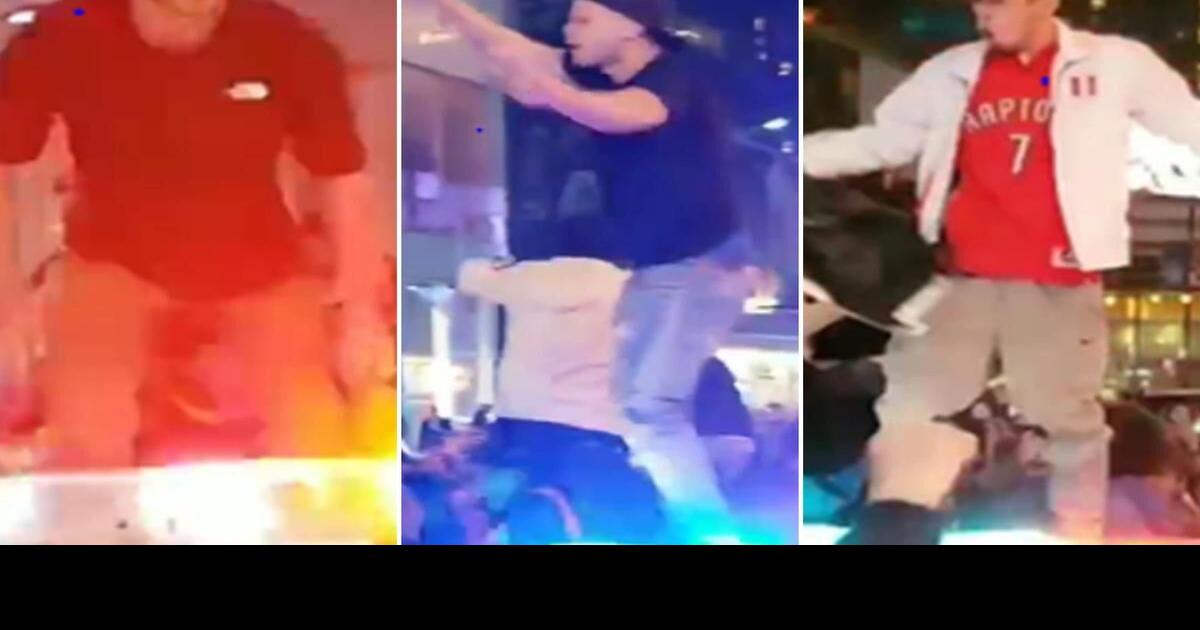 Seven men wanted for jumping on police car, threatening officer ...