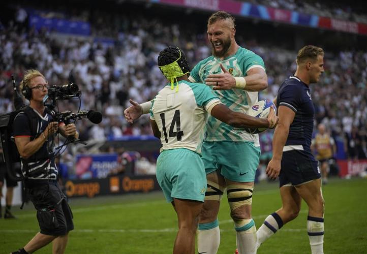 South Africa squeezes Scotland to open Rugby World Cup defense with 18 ...