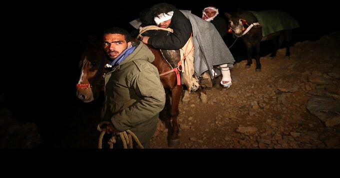 Syrians on treacherous trek to safety