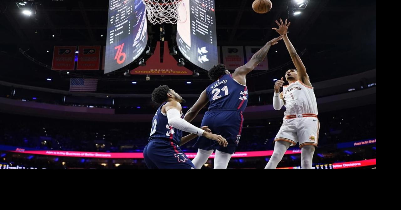 Joel Embiid sets franchise record with 70 points in 76ers' win over Wembanyama, Spurs