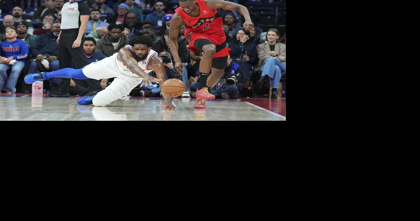 Raptors battle Embiid, beat Sixers 106-103 in Philadelphia